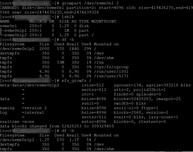 Increase Xfs Root Partition On AWS Instance Without LVM Red Branch increase-xfs-root-partition-on-aws-instance-without-lvm-red-branch